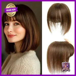 Accessories | Human Hair Topper With Bangs Swiss Base Hairpiece For ...